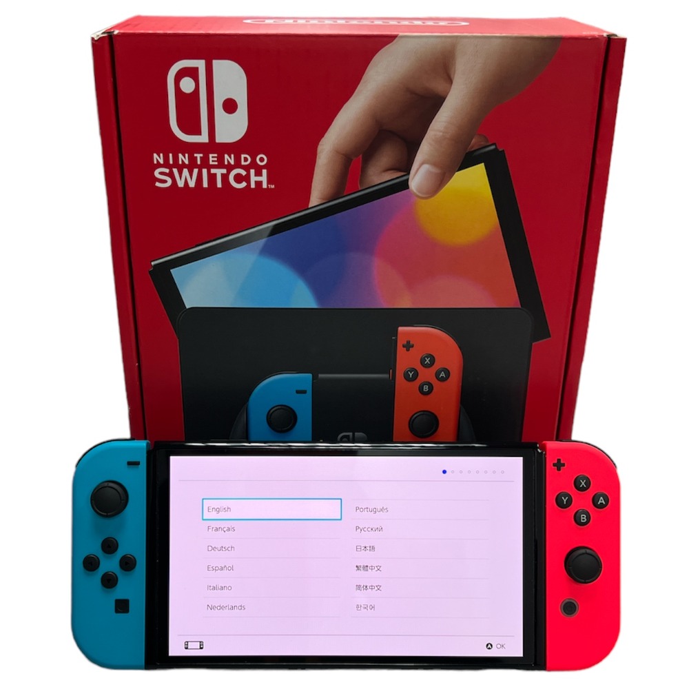 Like New Nintendo Switch OLED Console - Neon Red & Blue - Own4Less
